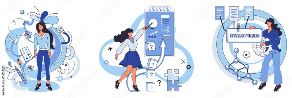 Vecteur Stock Process optimization vector illustration. Efficient procedures are essential for ...