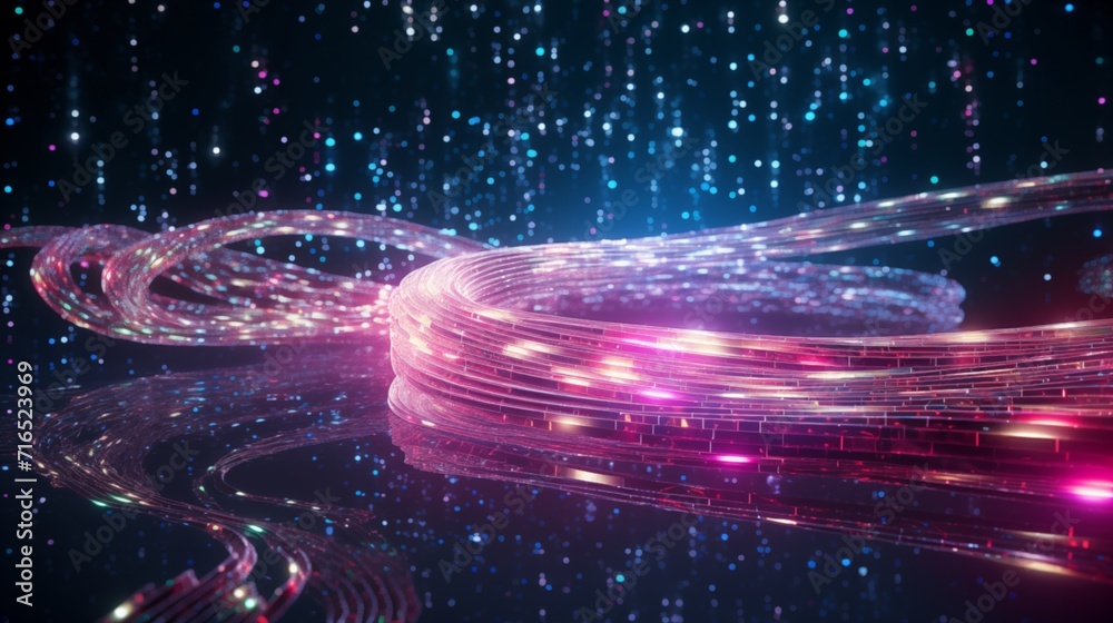 Data stream symphony streams of data flow in harmony, abstract musical ...