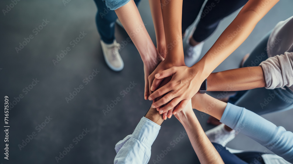 Diverse Hands Coming Together - Symbolizing Teamwork and Collaboration ...