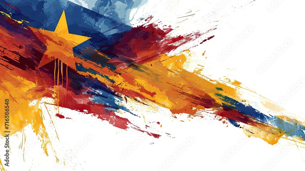 abstract arizona flag color on white background - AI Generated Abstract ...