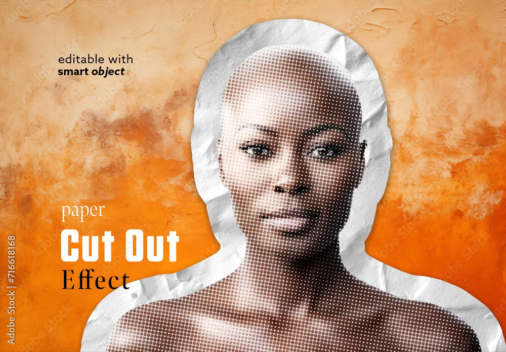 Paper Cut Out Effect Stock Template | Adobe Stock