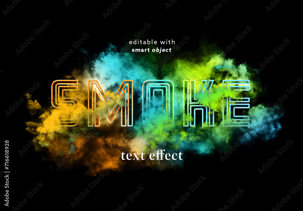 Smoke Text Effect Stock Template | Adobe Stock