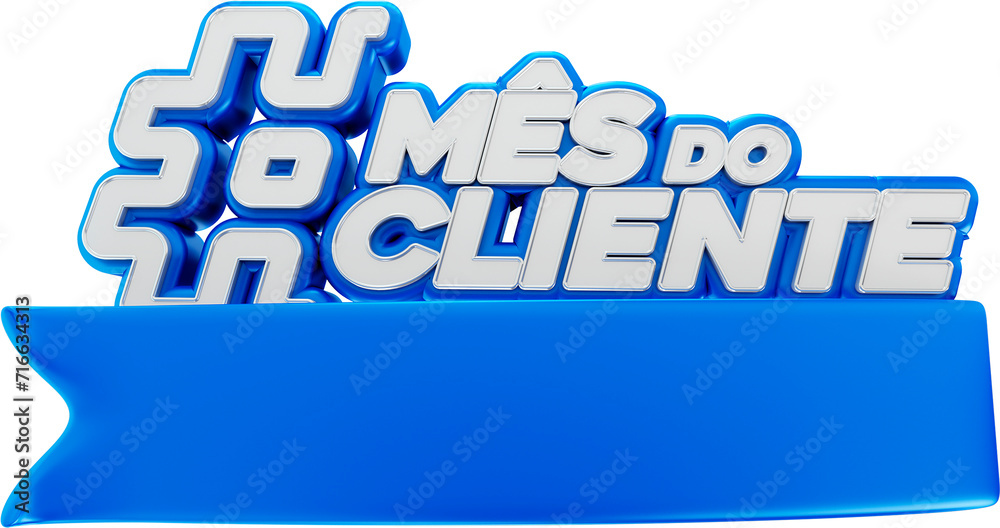 selo 3d mes do cliente, consumidor, logotipo mes do cliente ...
