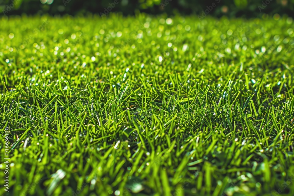 Lush green artificial turf providing a uniform and vibrant grass ...