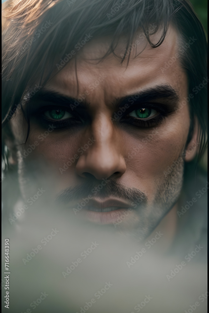 Close-Up of Person With Bloodied Face, Close-up Portrait of Person With ...