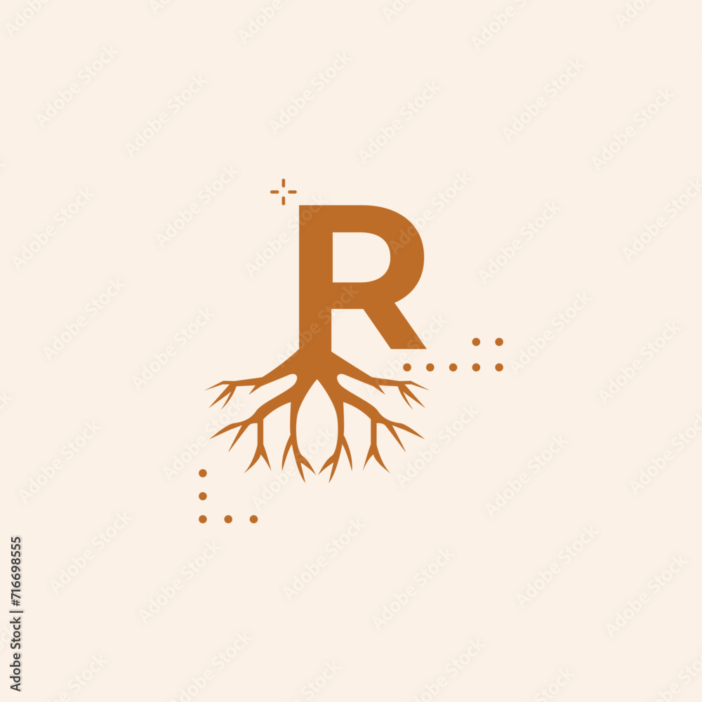 Roots letter R logo design inspiration Roots letter R logo design ...