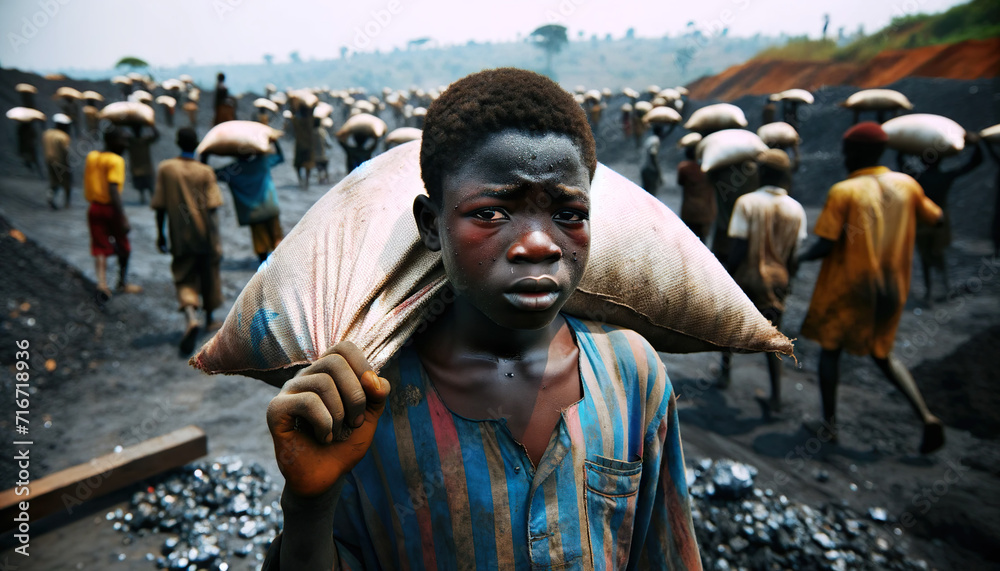 Child labor in Congo at a Colbalt mine .Due to high poverty rates in ...