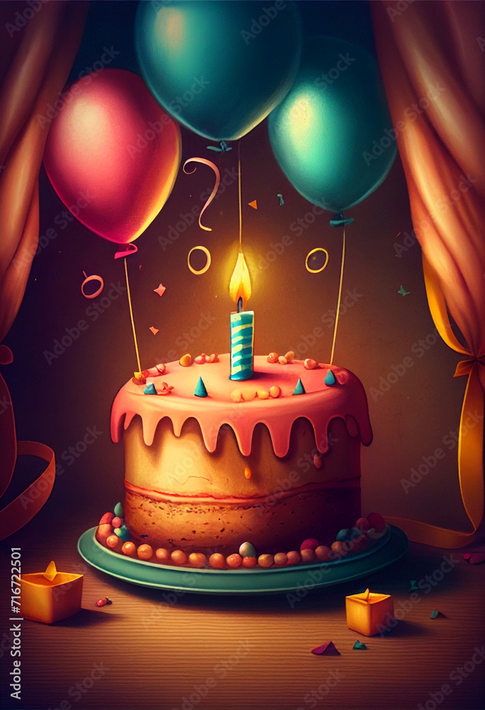 Vintage Birthday Background Image Stock Illustration | Adobe Stock