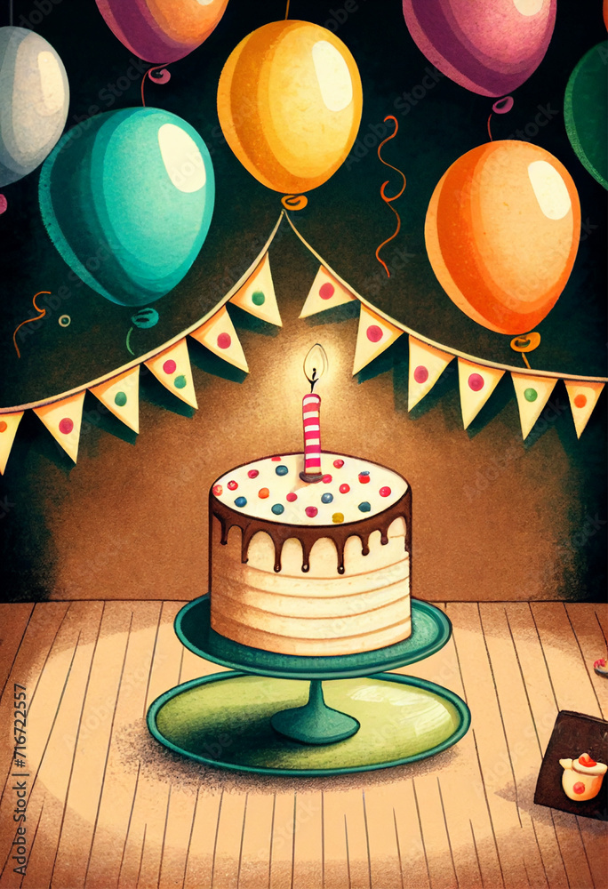 Vintage Birthday Background Stock Illustration | Adobe Stock