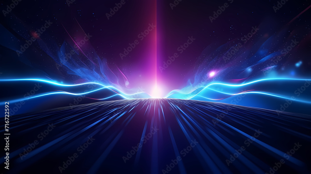 Line glowing motion blur illustration light background, energy neon ...