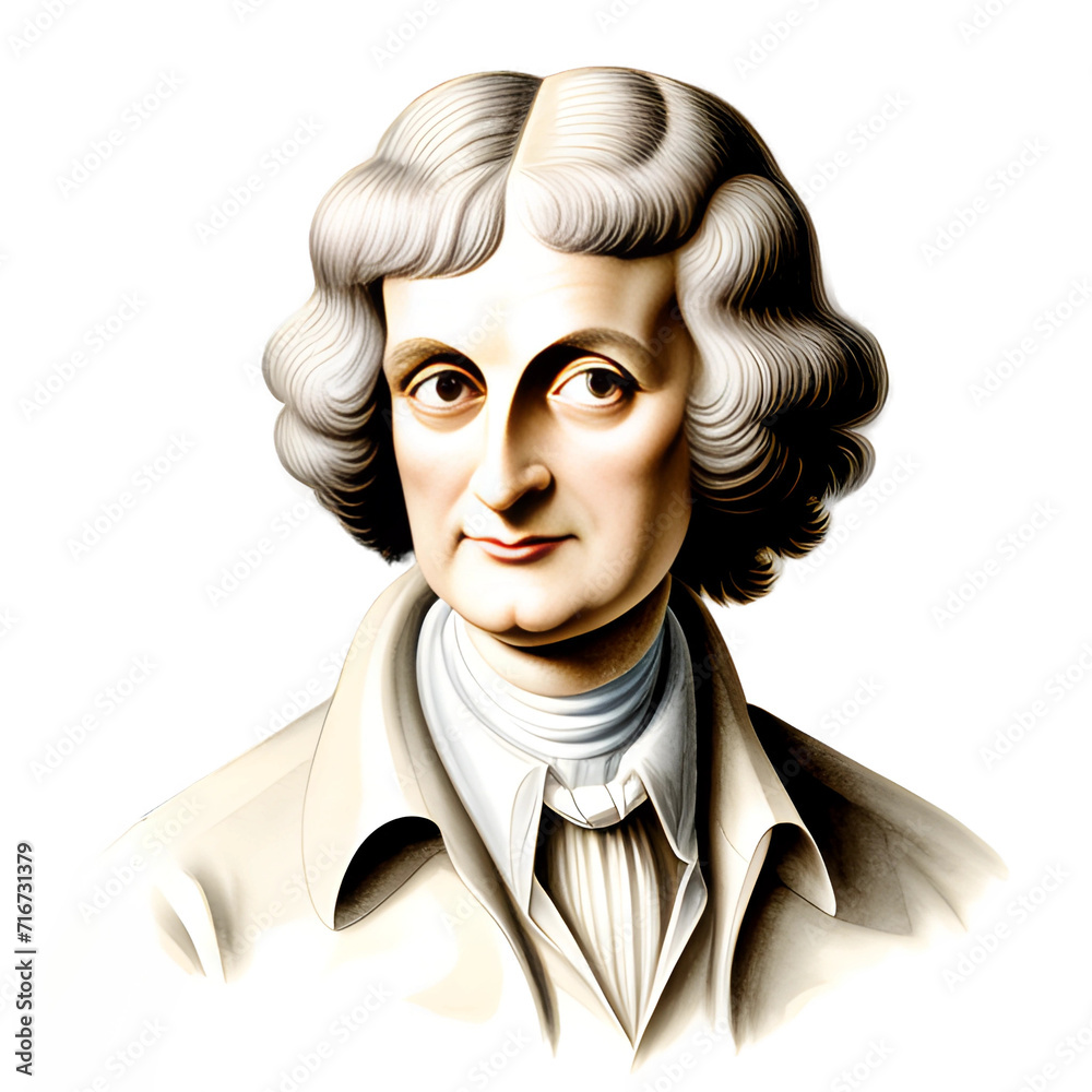 watercolor illustration of isaac newton isolated transparent background ...