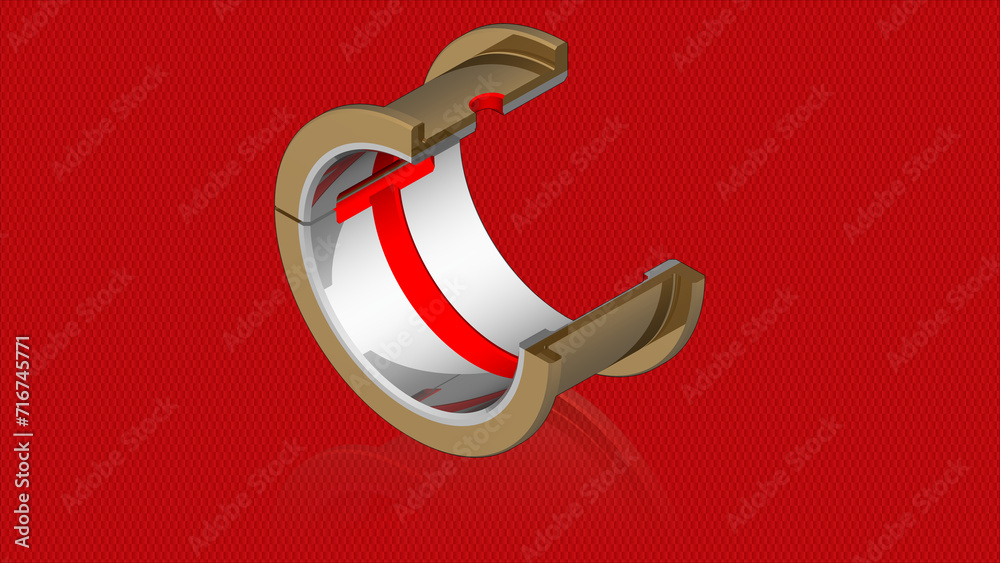 Plain journal bearing illustration showing a bronze liner, babbitt ...