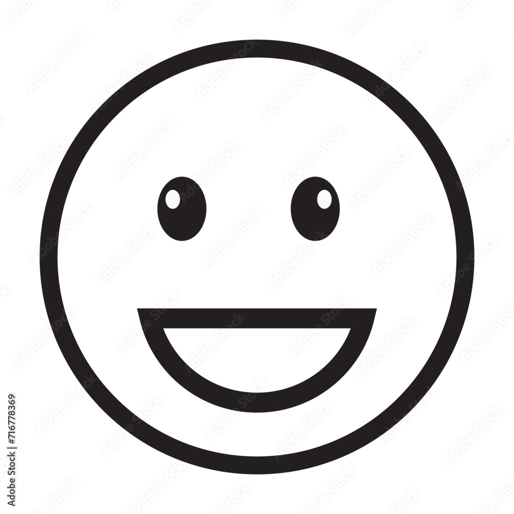Vetor do Stock: Smiley face emoticons, emoji line art vector icons for ...
