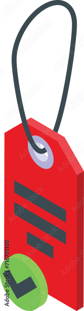Sales red tag icon isometric vector. Service performance. Website ...