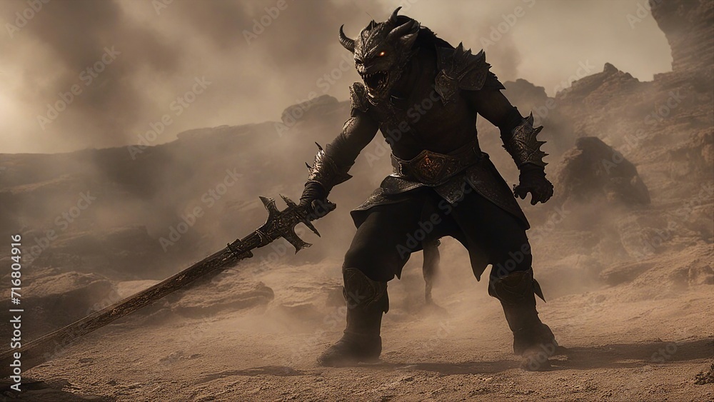 dragon in the desert demon devil, A mysterious devil demon stranger ...