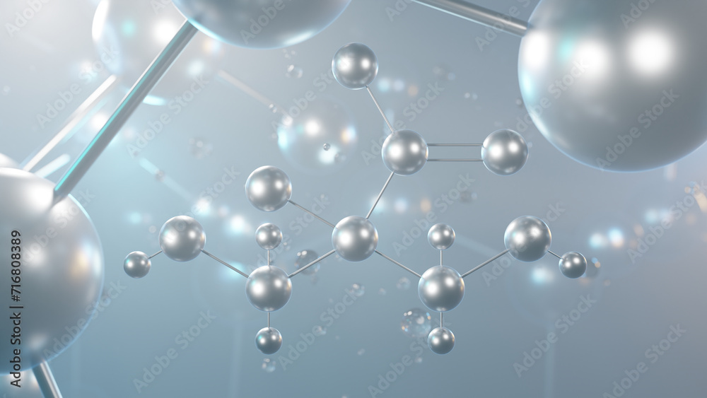 bronopol molecular structure, 3d model molecule, antimicrobial ...