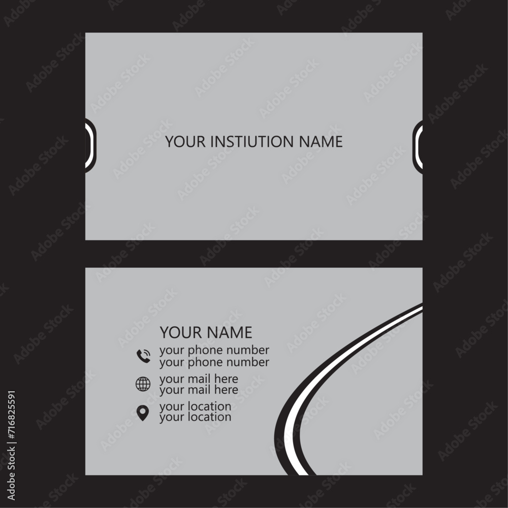 New, typography, standard, minimal, clean, abstract , visiting card ...