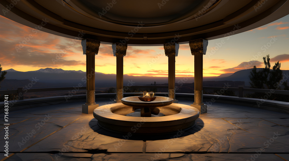 Zodiac symbols and sacred temple backdrop astrology alchemy magic ...