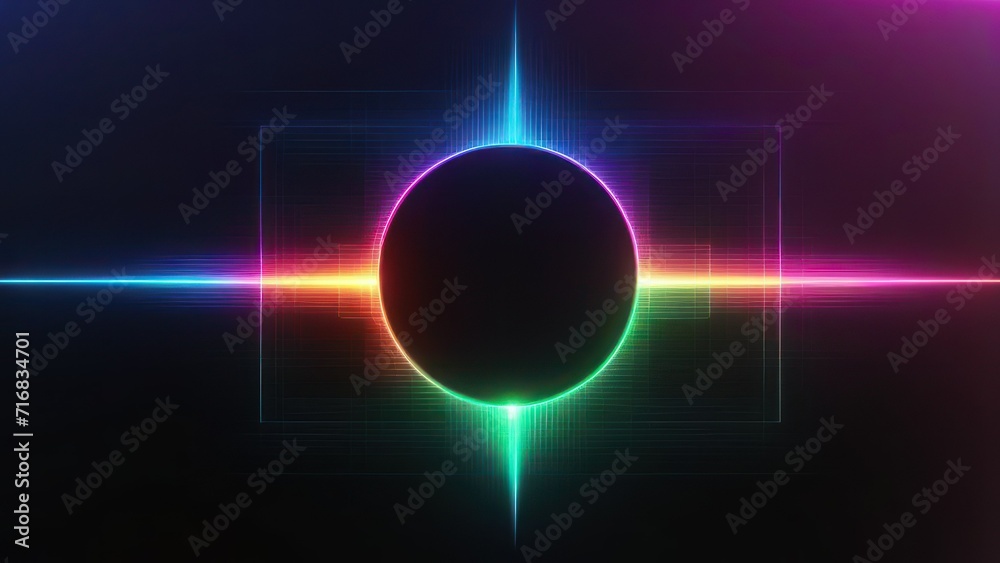 Led Light. Abstract effect. Future tech. Glare cubes. Digital cpu ...