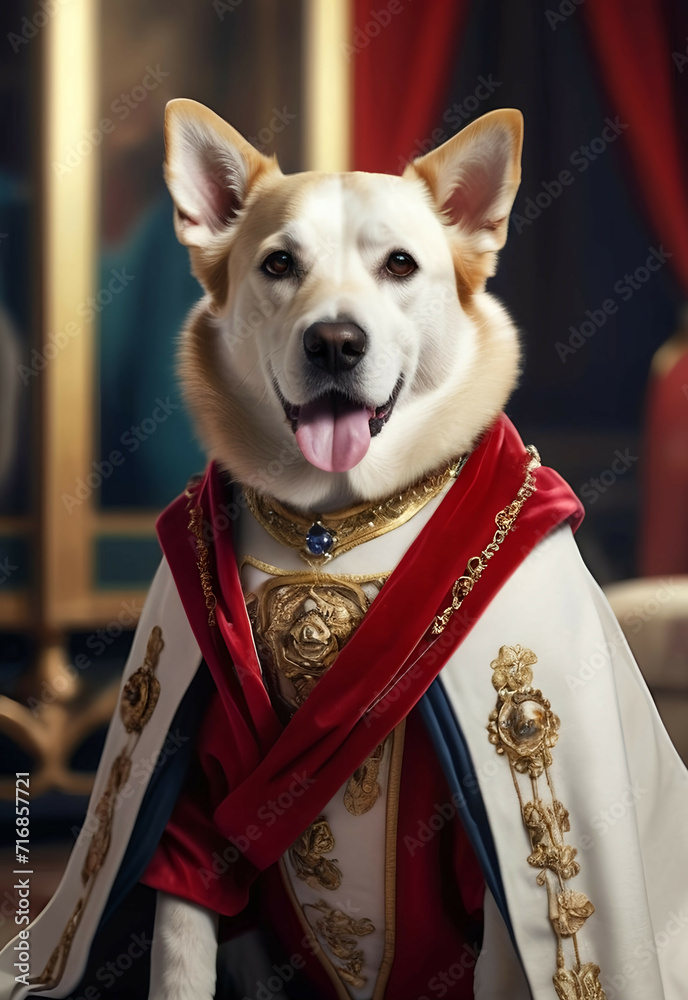 Portrait of the Dog King War , King crown Imperial Roman , History ...