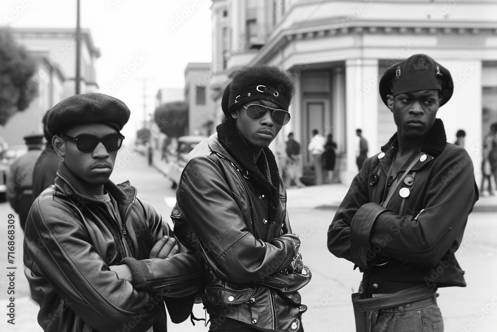 African American Members from 1960s Black Panther Party Movement on the ...