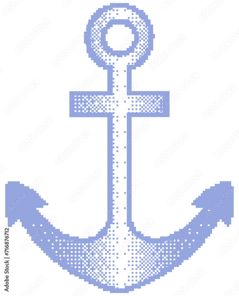 Bitmap anchor on transparent background. Sea anchor PNG icon Stock ...