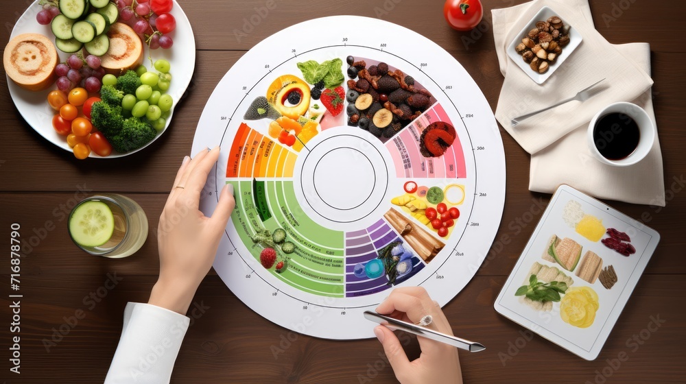 Piechart of nutrition and diet planning app, personalized meal plan for ...