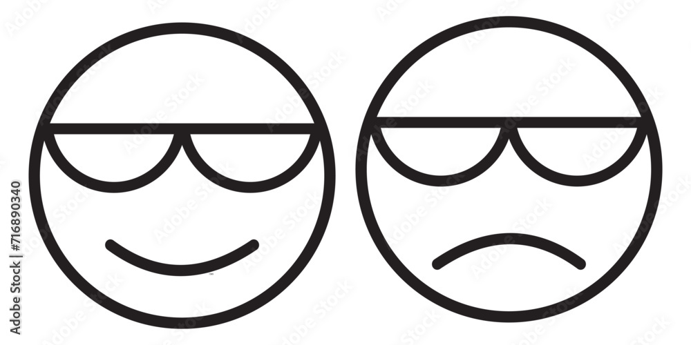 Smiley face emoji icon vector. smiling symbol. Smile sign. Simple flat ...