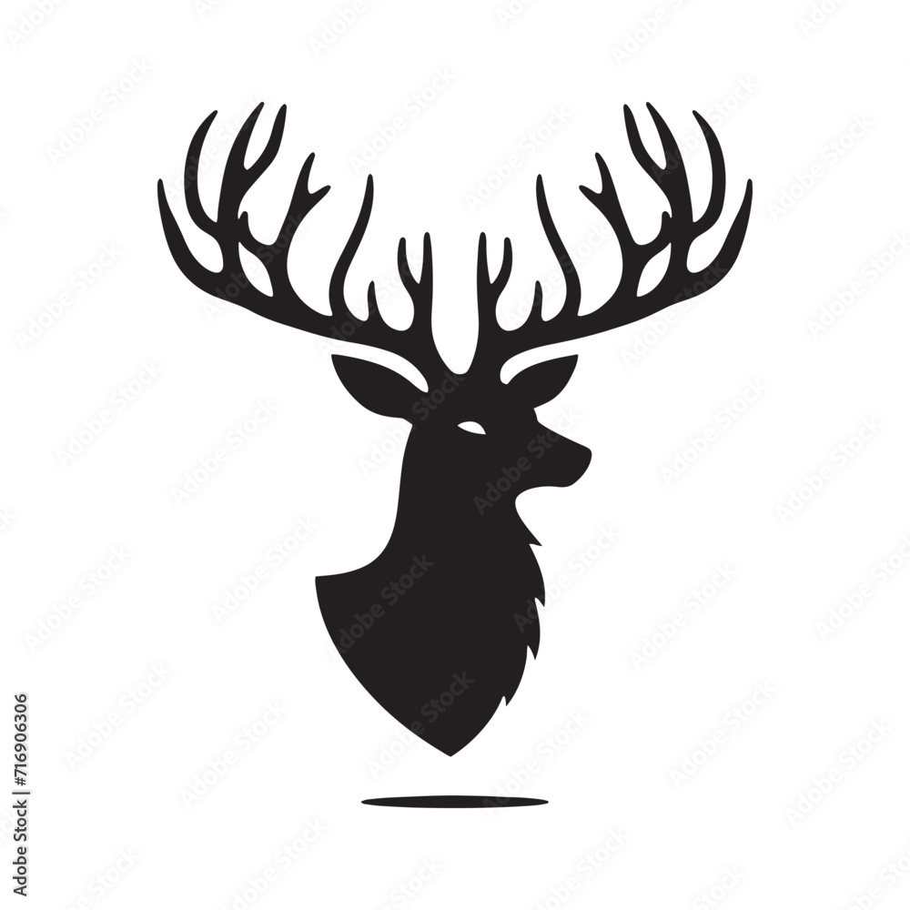 Woodland Ballet of Shadows: Deer Silhouette Series Participating in a ...