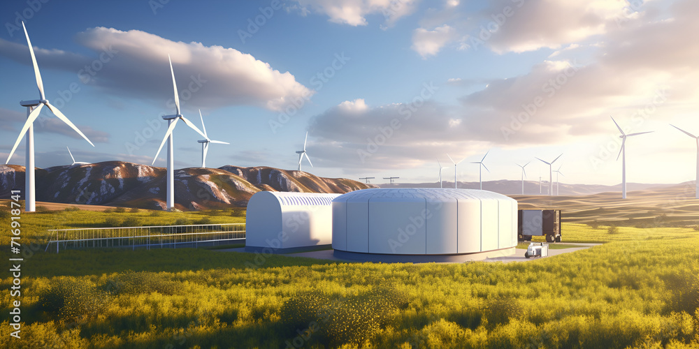 Modern hydrogen energy storage system by large solar power plant and ...