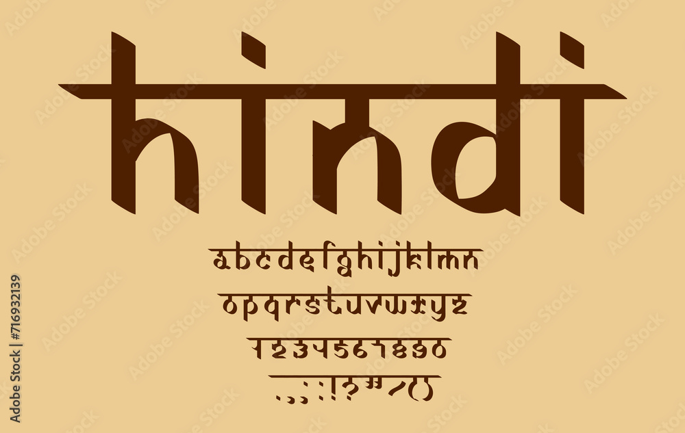 Indian English Font Ethnic Asian Type Devanagari Inspired Typeface