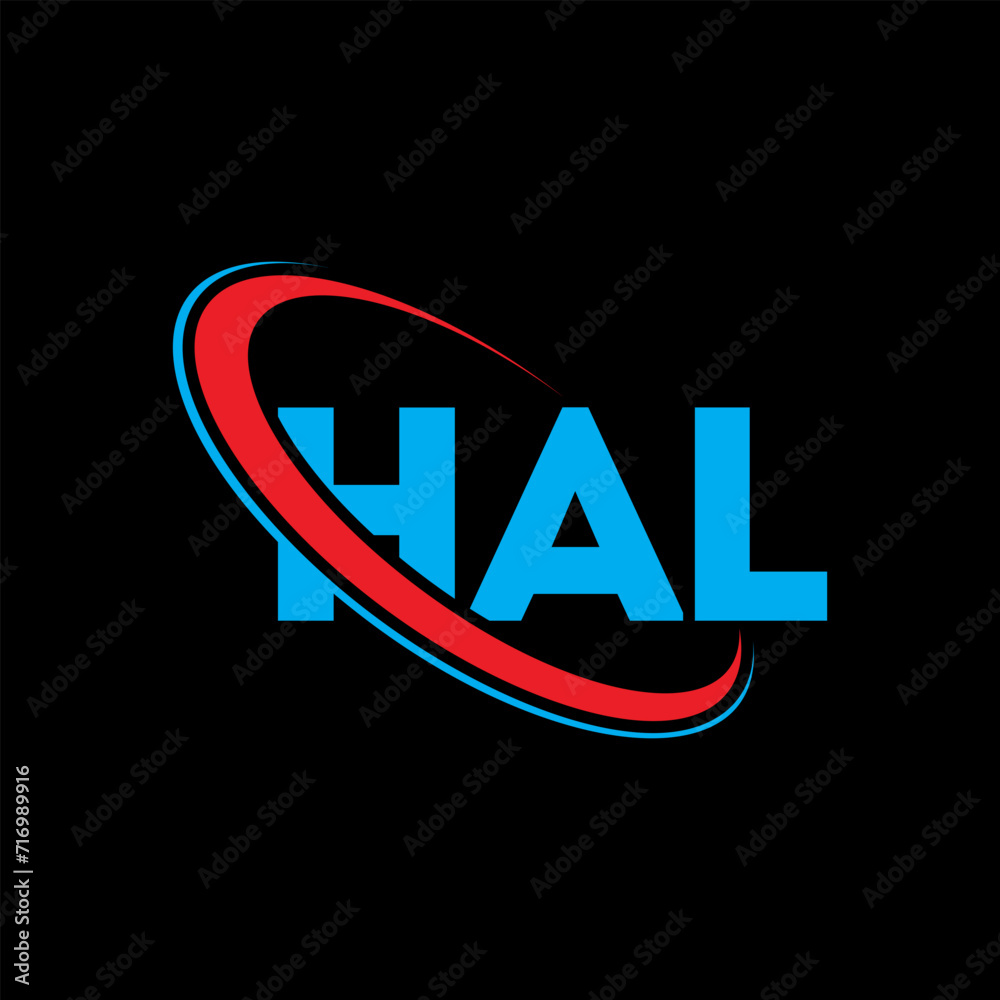 HAL logo. HAL letter. HAL letter logo design. Intitials HAL logo linked ...
