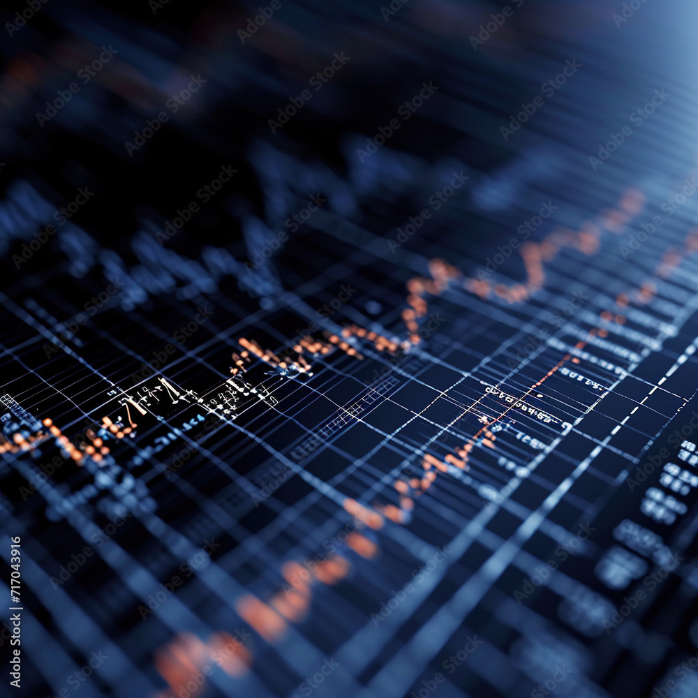 VUCA concept. Financial chart with fluctuating lines. shows instability ...