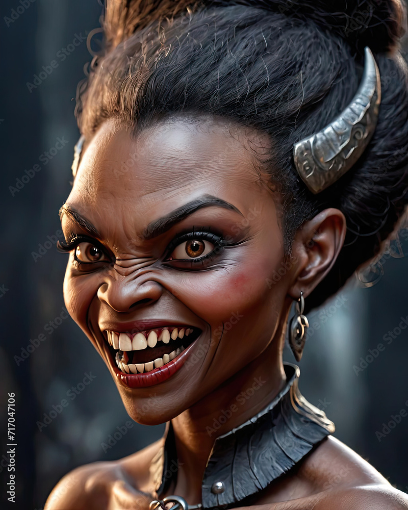 Artistic Realistic Portrait of a Pre-Historic Vampire - Spy-Themed Noir ...