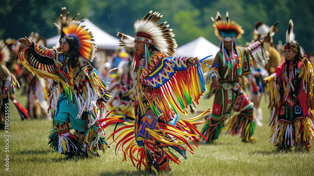 Ilustracja Stock: A Native American powwow celebration, featuring ... Ilustracja Stock: A Native American powwow celebration, featuring ...
