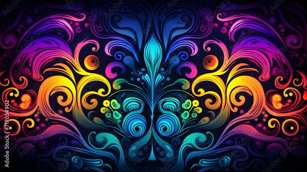 Imagination dmt lsd fractal art black background,, abstract background ...