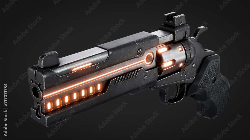 Science fiction futuristic modern military assault laser gun. Concept ...