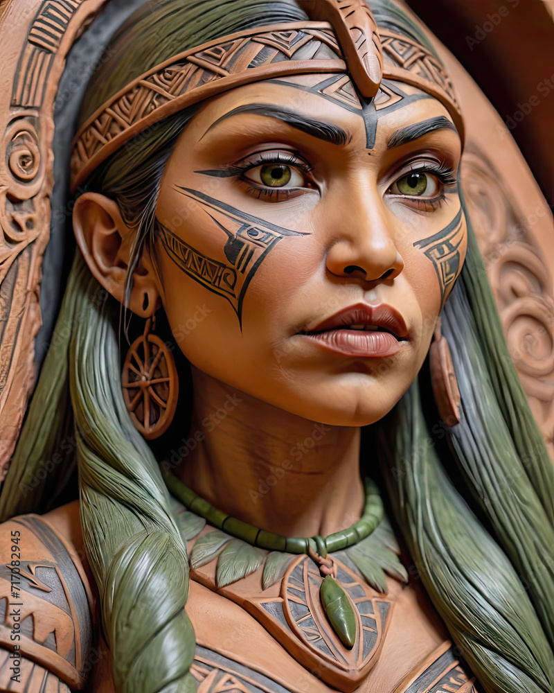 Highly Artistic Realistic Portrait of a Native American Victorian ...