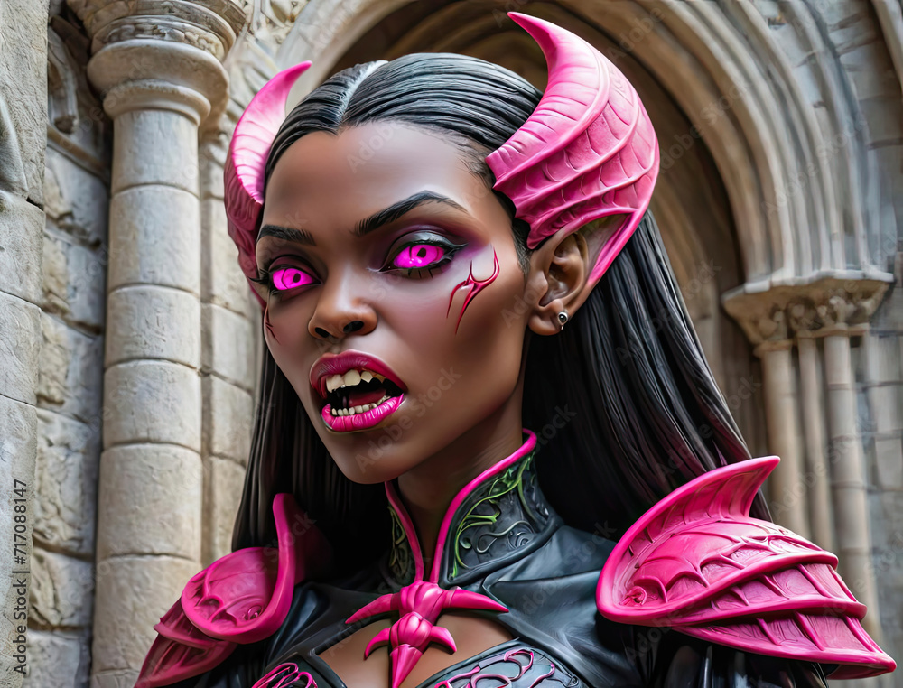 Highly Artistic Realistic Portrait of a Medium-Skin Black Female World ...