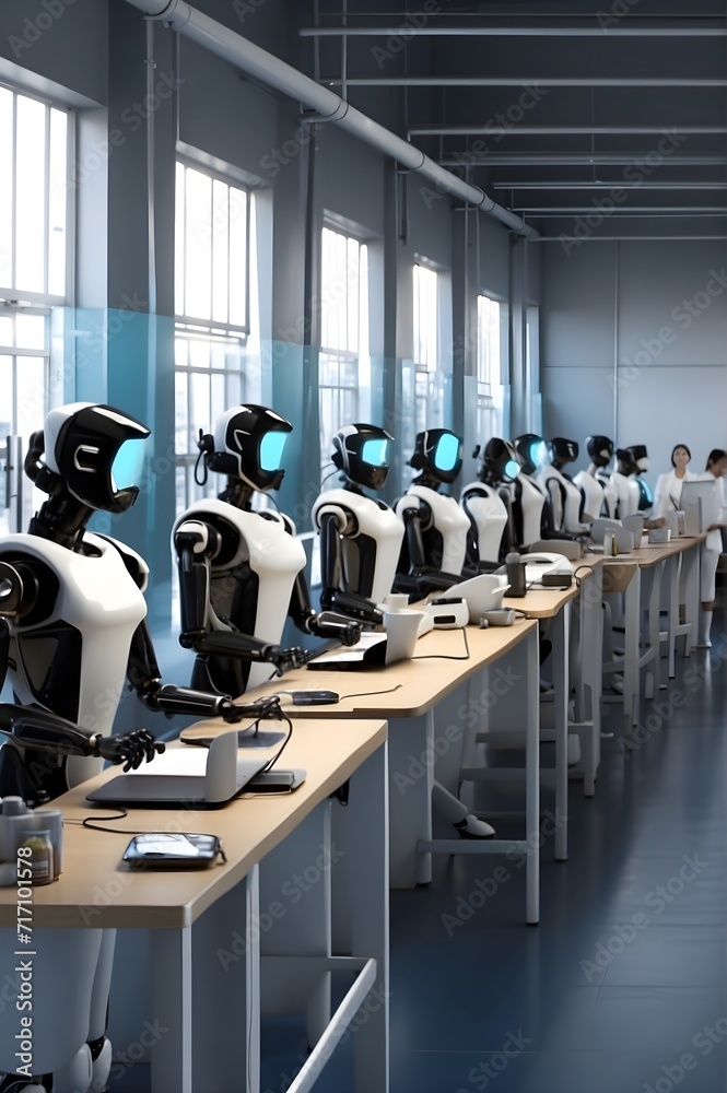 Automated Assistance: Illustration Robots in Queue Handling Customer ...