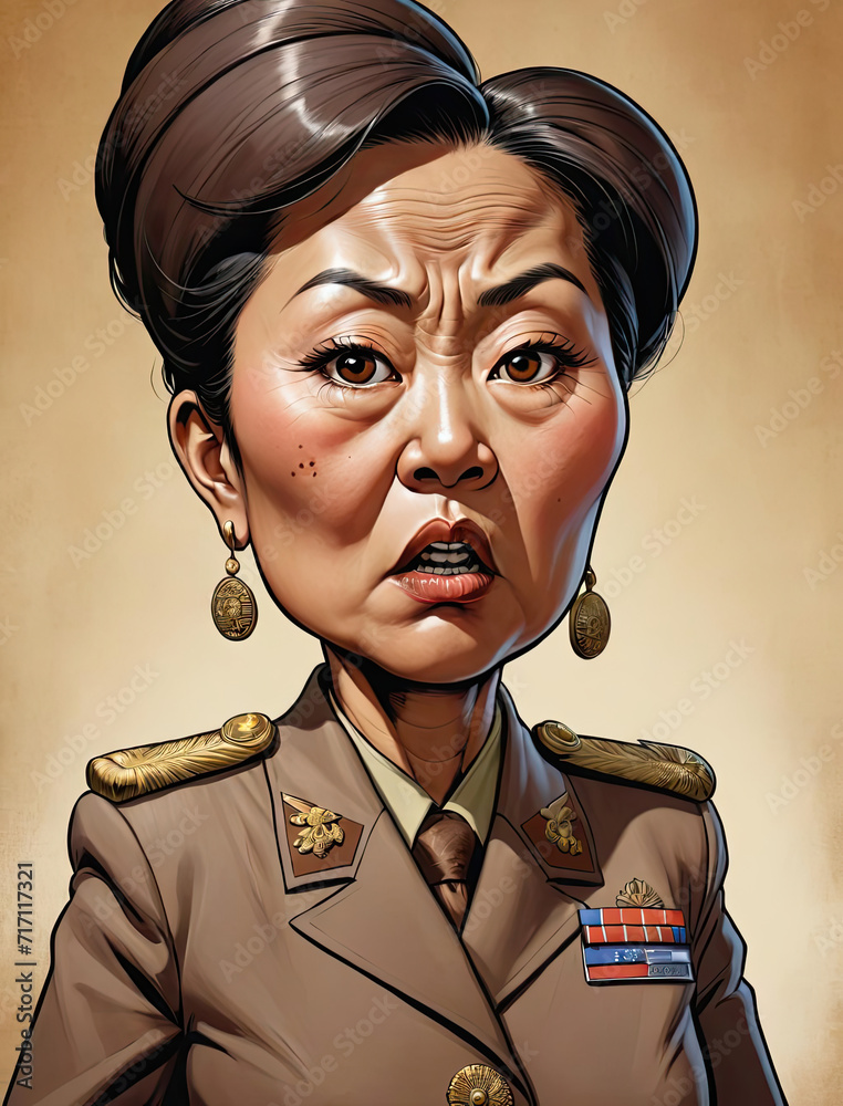 Satirical Caricature - Terrible boss: a sneaky narrow-hipped dark ...