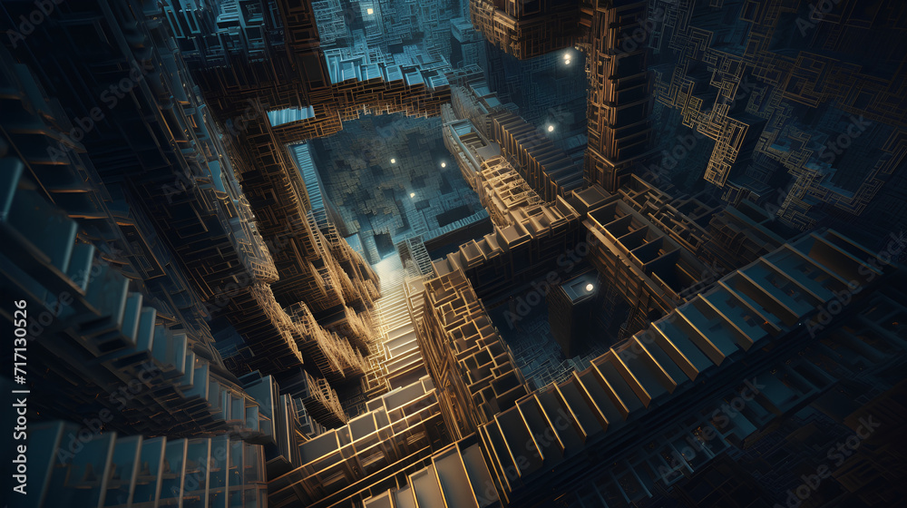 Surreal Fantasy World: Abstract Background Illustration with Floating ...