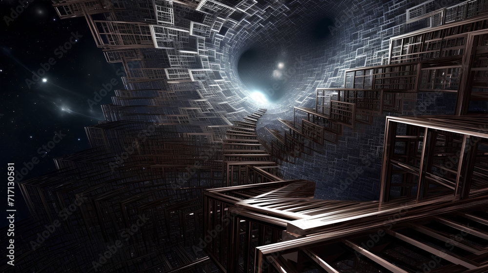 Surreal Fantasy World: Abstract Background Illustration with Floating ...