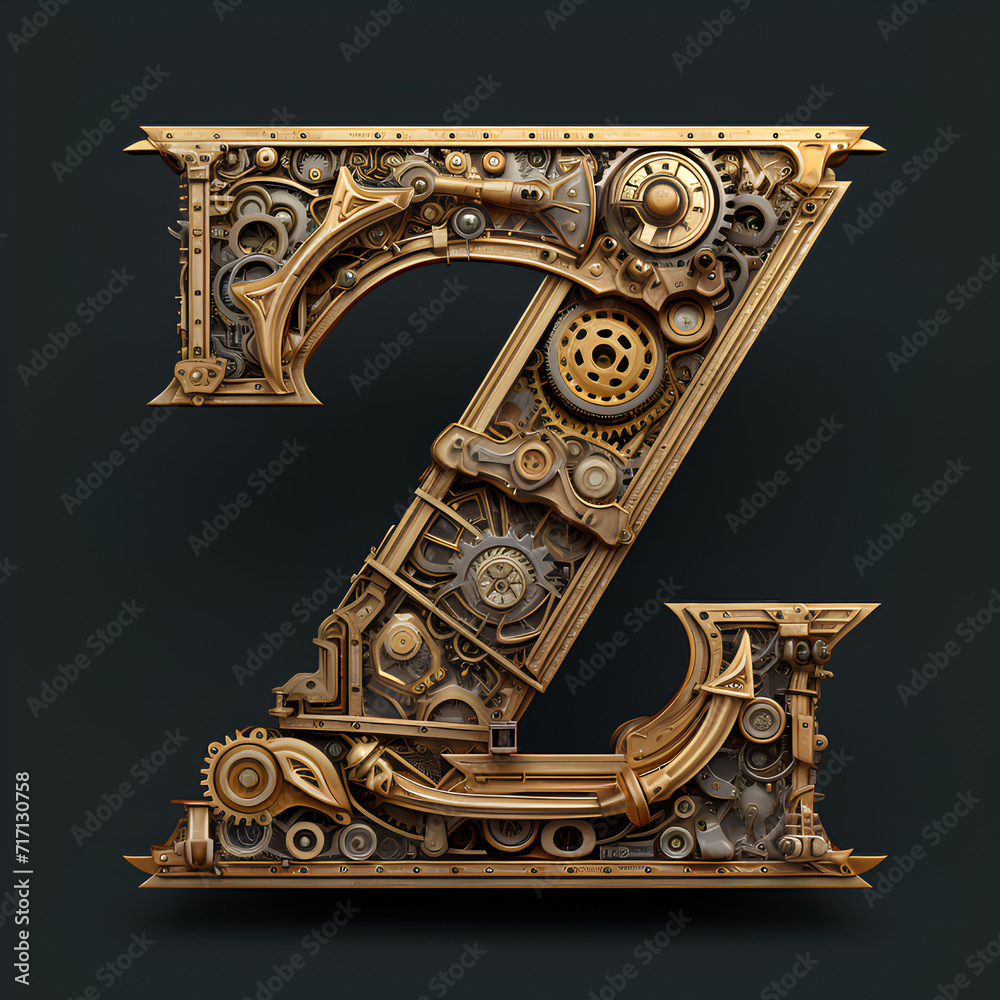 Intricate Fusion: Various Mechanical Elements Harmoniously Integrated ...