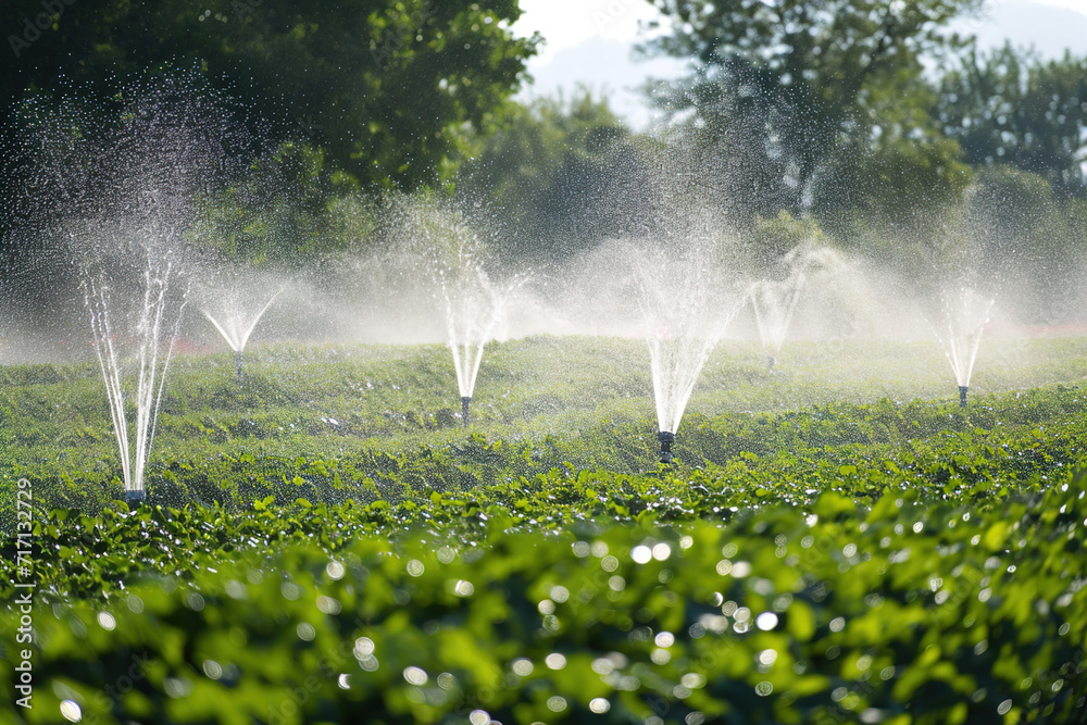 Irrigation systems such as drip irrigation, soaker hoses, and sprinkler ...