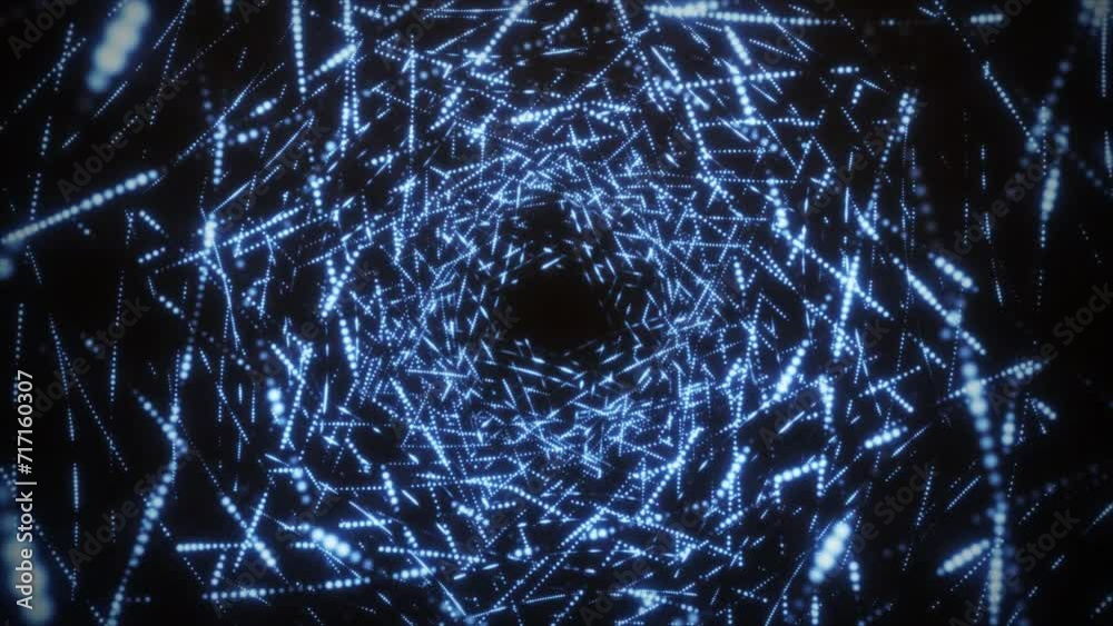 Blue dream spiral starry galaxy is spectacular motion. Particle light ...