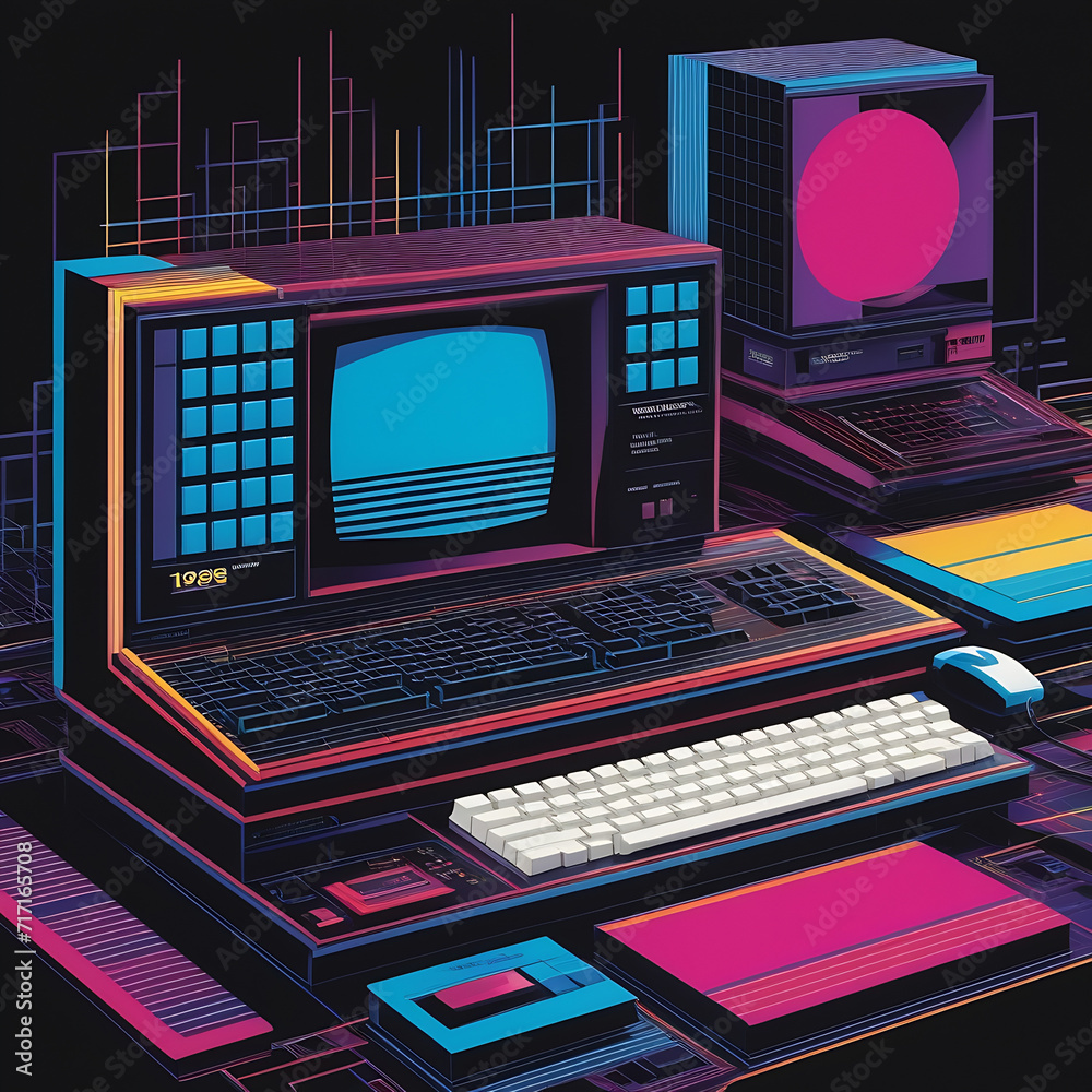 background. New illustrations that represent the unique era of the ...