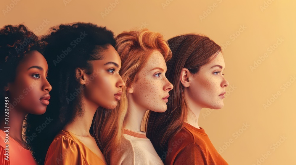 multicultural beauty faces international models girls group bonding ...