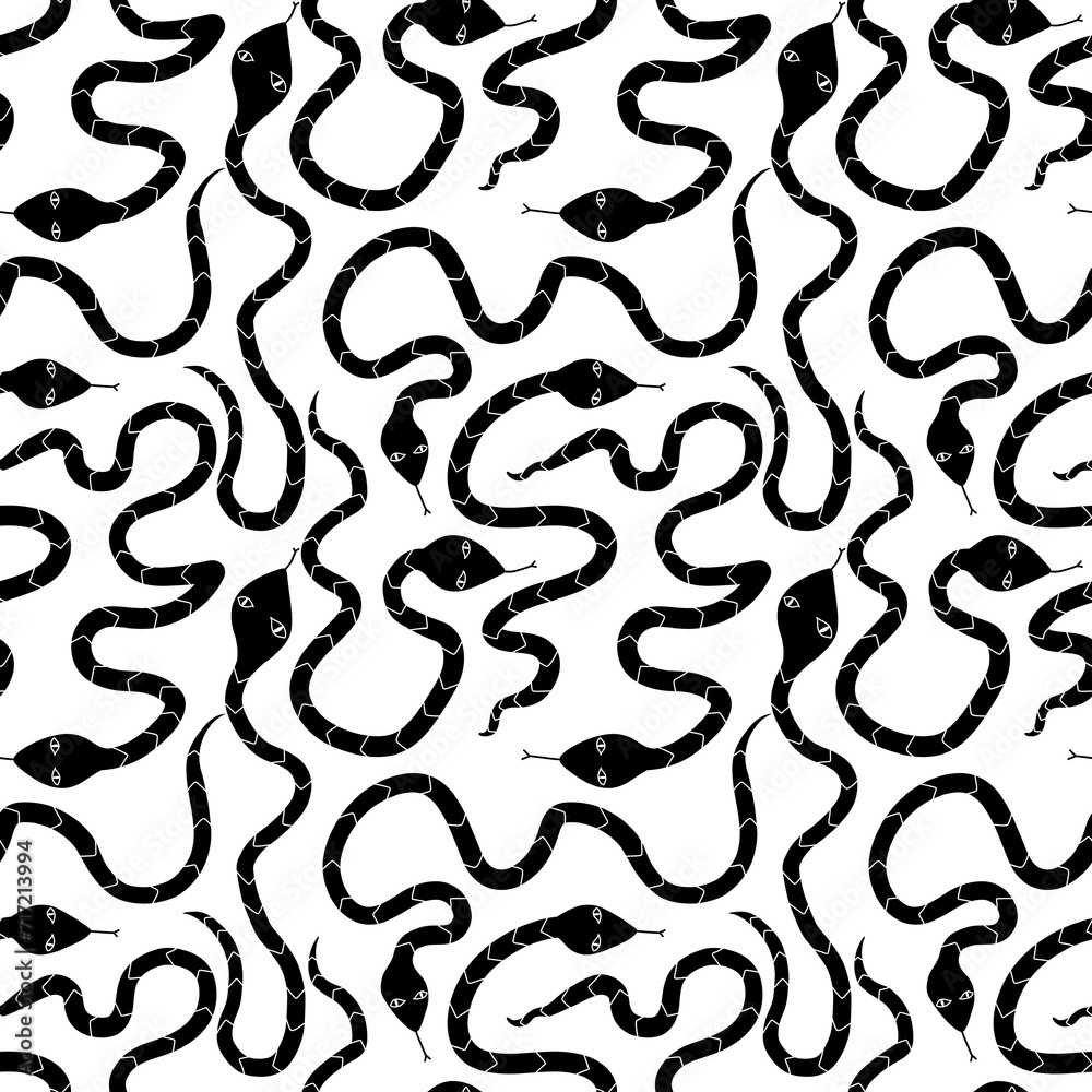 Cartoon animals seamless snakes pattern for wrapping paper and fabrics ...