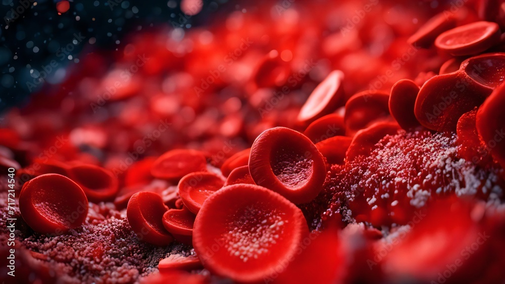 red blood cells bright health medical biology science microscopic ...